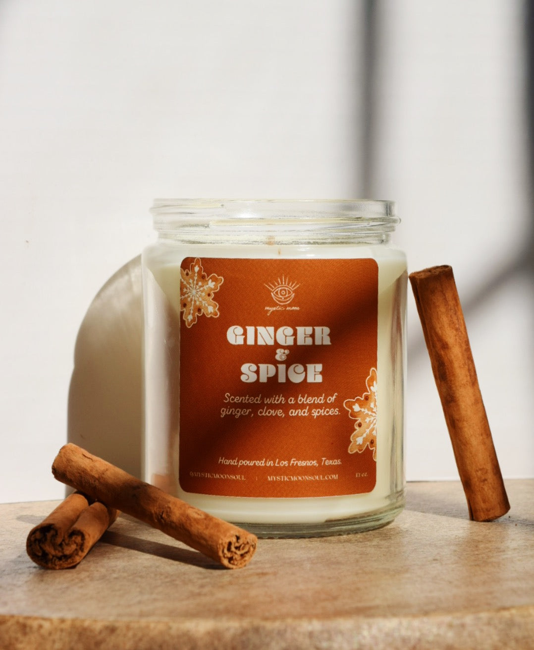 Ginger and Spice Candle 9oz. – Mystic Moon Soul